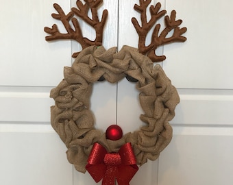 Reindeer wreath | Etsy