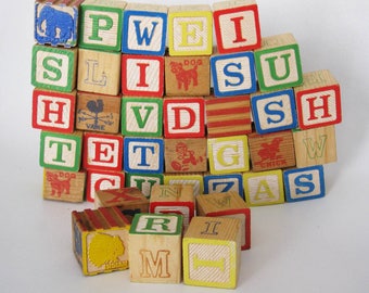 Vintage baby blocks | Etsy