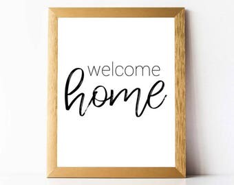 Welcome home print | Etsy