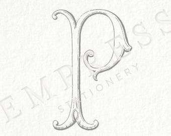Monogrammed p | Etsy