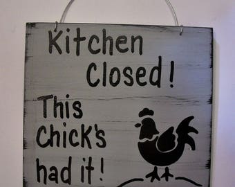 Kitchen closed sign | Etsy