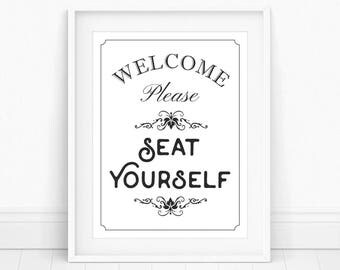 Please seat yourself | Etsy