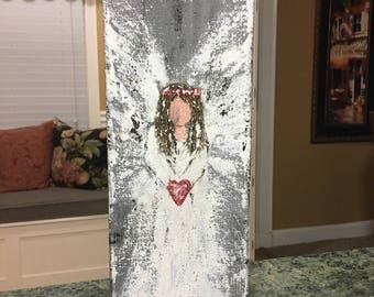 Abstract angel art | Etsy