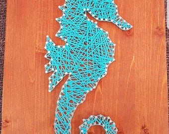 Seahorse string art | Etsy