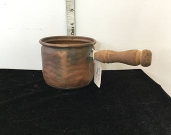 Antique Copper Dipper With Hand Hammered Wrought Iron Handle