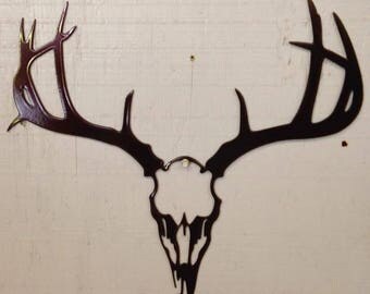 Metal deer skull | Etsy