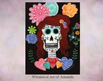 Day of the dead art | Etsy