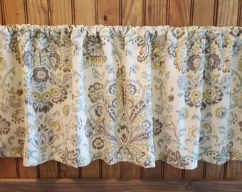 Teal valance | Etsy