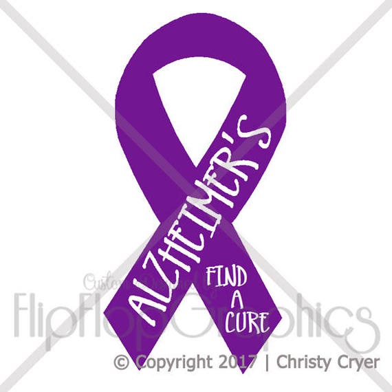 Alzheimer's Disease Awareness Ribbon Vinyl Graphic