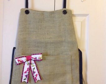 Burlap apron | Etsy