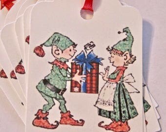 Elf gift tags | Etsy