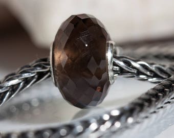 Whiskey Quartz Ring Sterling Silver Faceted Gemstone Smokey