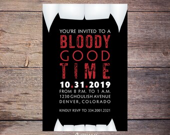 Vampire invitation | Etsy