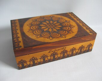 Pyrography box | Etsy
