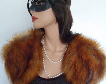 Faux fur bridal stoles shrugs boleros snoods etc by thepurplegenie
