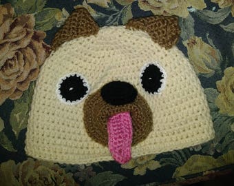 Crochet pug hat | Etsy