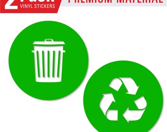 Trash can decal | Etsy