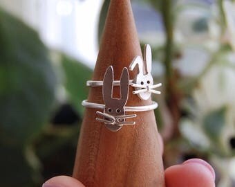 Rabbit ring | Etsy
