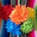 LARGE 5 Mexican Paper Flowers for Your FIESTA