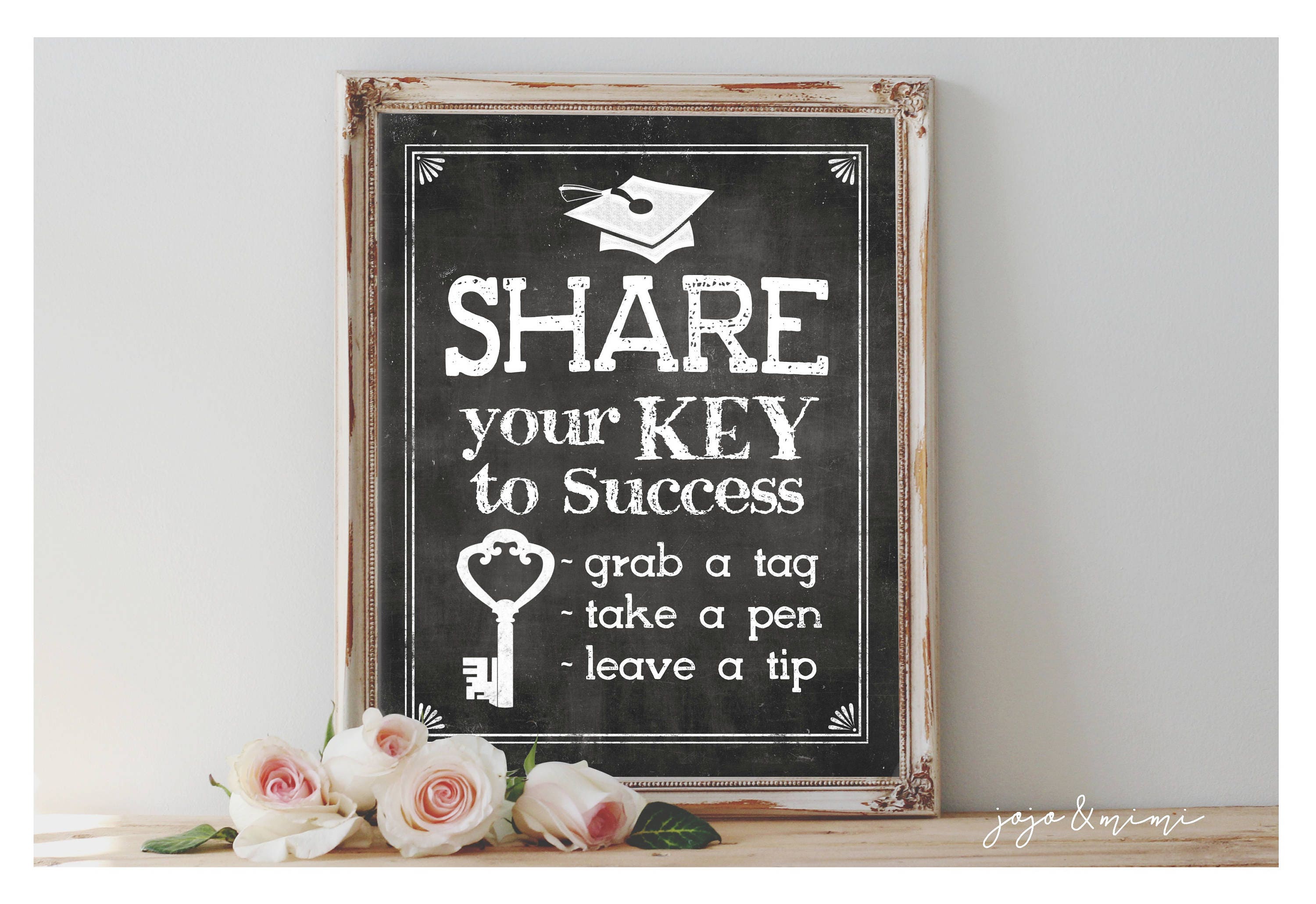 Instant 'Share your Key to Success' Printable