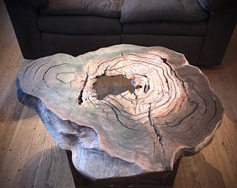 Burl wood table | Etsy