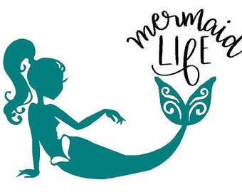 Mermaid life decal | Etsy