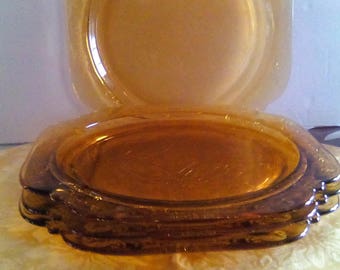 Amber glass plates | Etsy