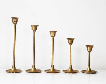 Brass candle holder | Etsy