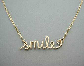 Smile necklace | Etsy