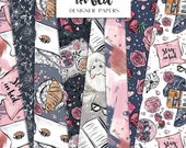 Instant Hand Drawn Clip Arts Digital Papers & by Bloomsical