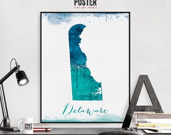 Delaware poster | Etsy