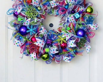 Deco mesh wreath | Etsy