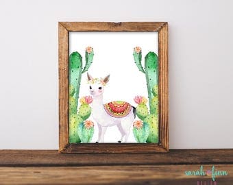 Llama art | Etsy