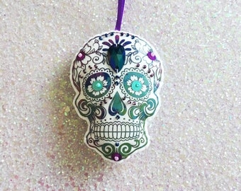 Sugar skull ornament | Etsy