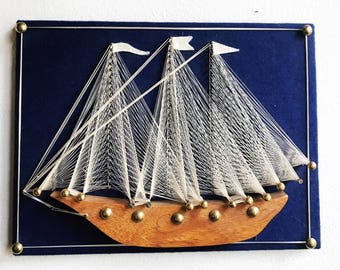 Sailboat string art | Etsy