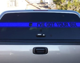 Thin blue line decal | Etsy