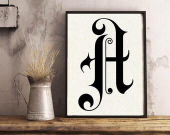 Gothic alphabet | Etsy
