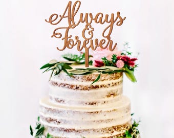 Wood cake toppers | Etsy