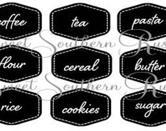 Canister labels svg | Etsy