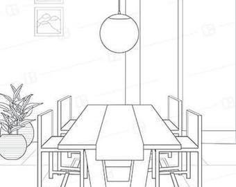 Coloring book pages | Etsy