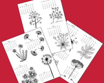 Flower calendar | Etsy
