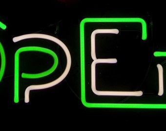 Lighted open sign | Etsy