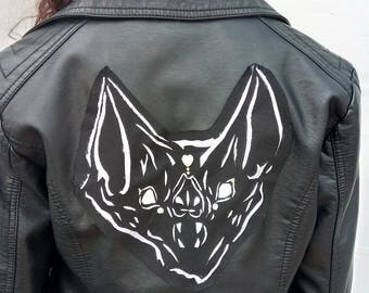 Embroidered Purple Bat Patch