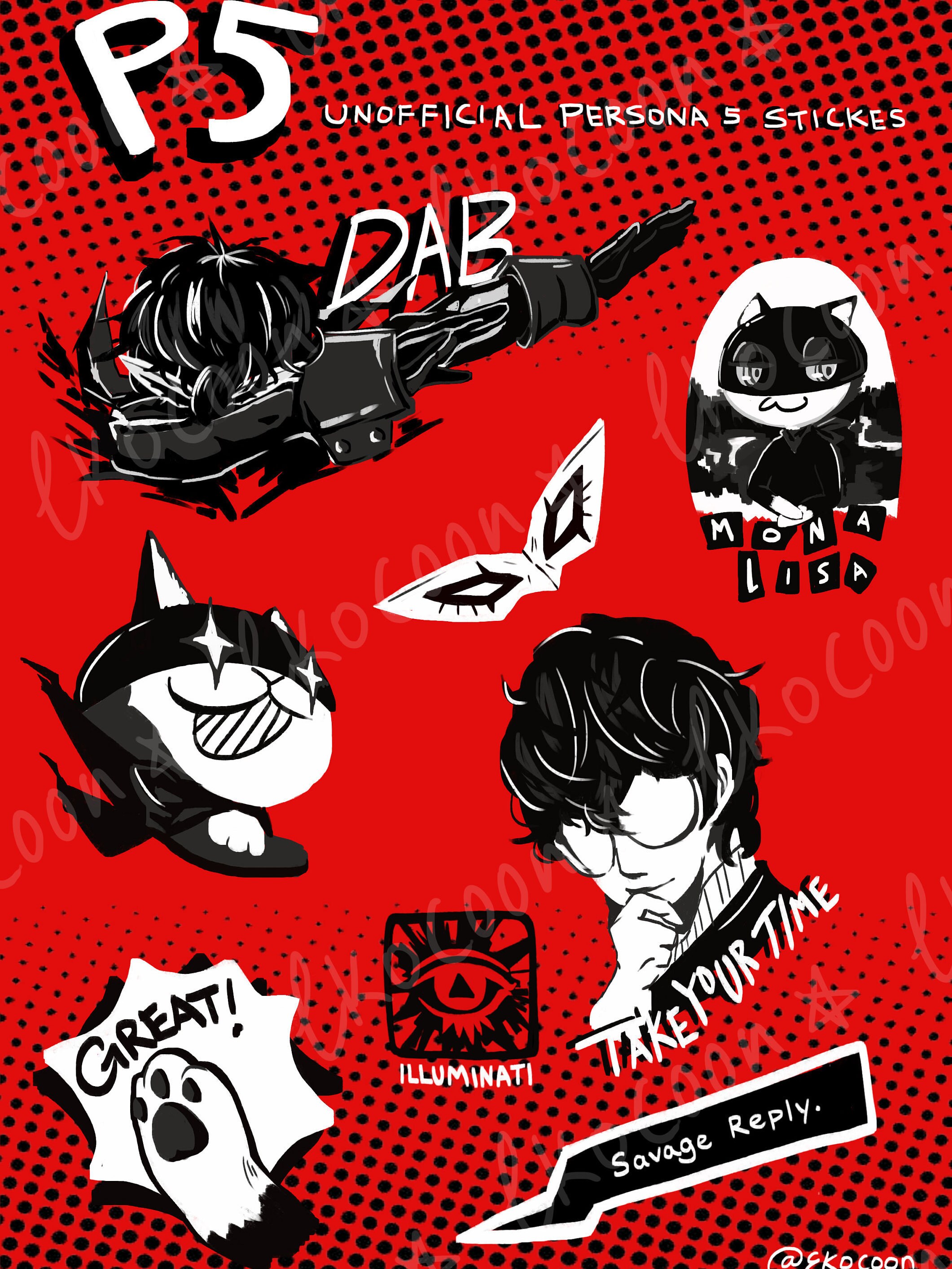 Persona 5 Vinyl Sticker Sheet