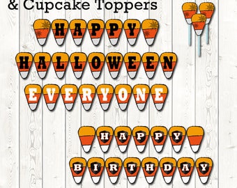 Candy corn banner | Etsy