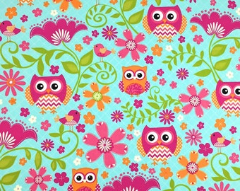 Owl fabric | Etsy