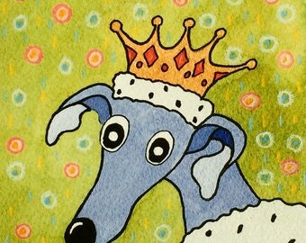 Colorful dog art | Etsy
