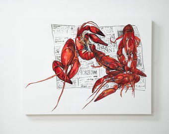 Crawfish art | Etsy