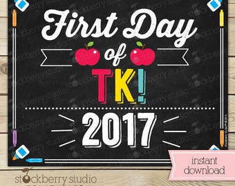 Girl First Day of Kindergarten Sign 1st Day of School