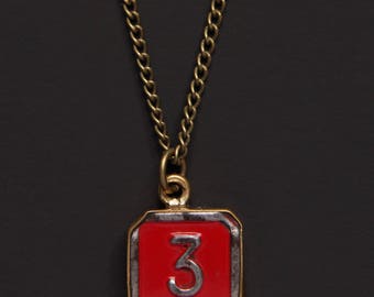 Number 3 necklace | Etsy